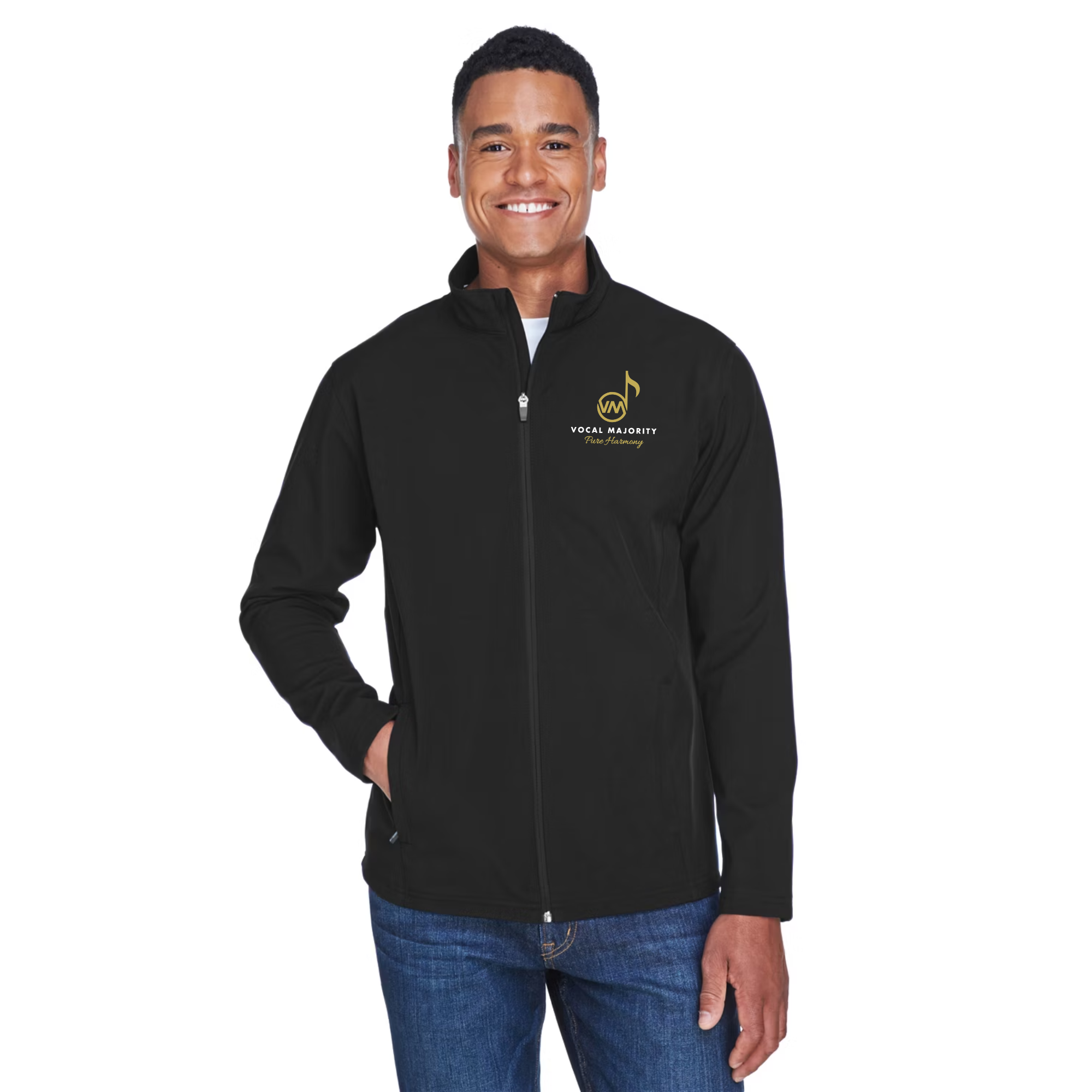 Vocal Majority Embroidered Men's Leader Soft Shell Jacket – Custom ...